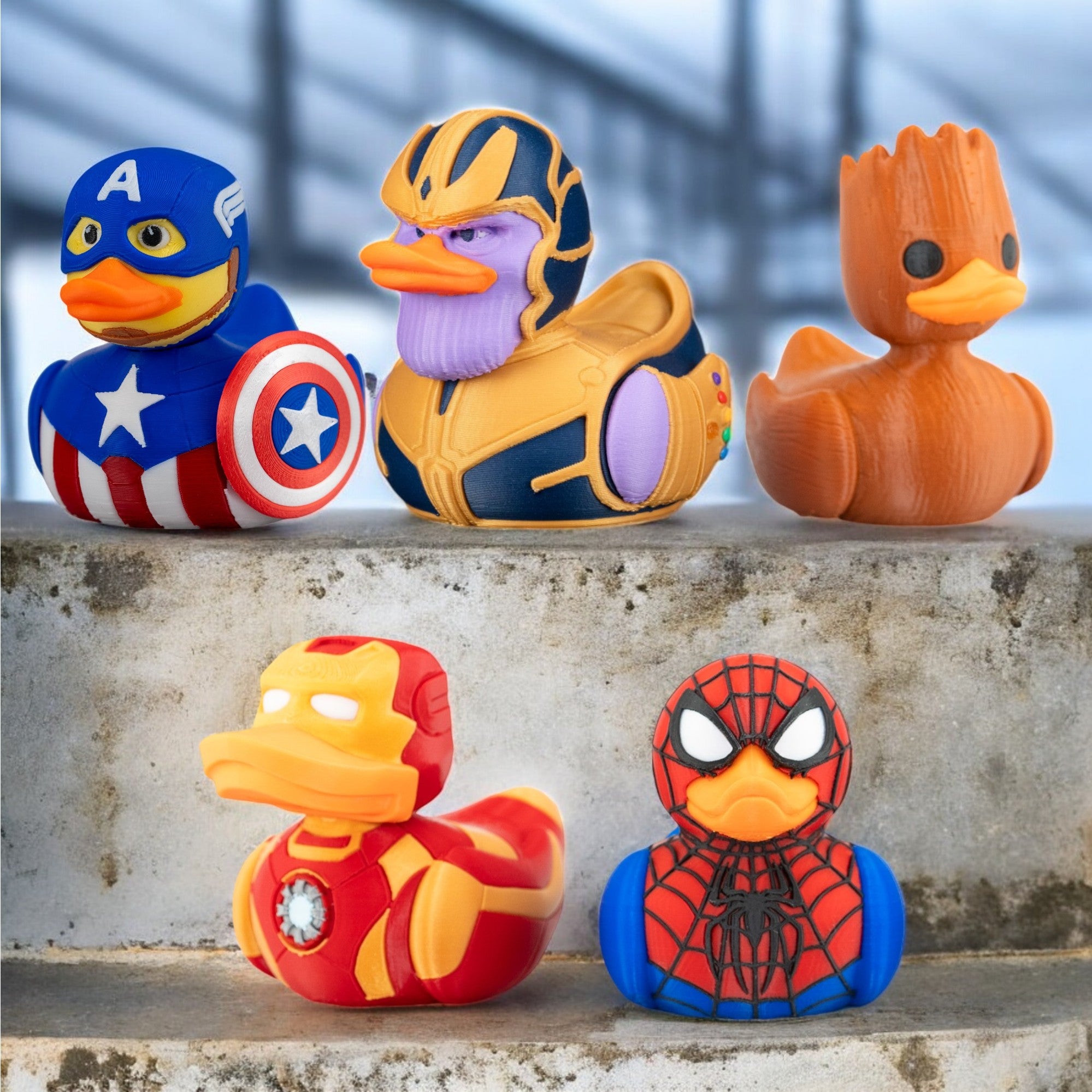 Superhero Ducky Set of 5 Handcrafted Parody Fanart Duckie – Mike the ...